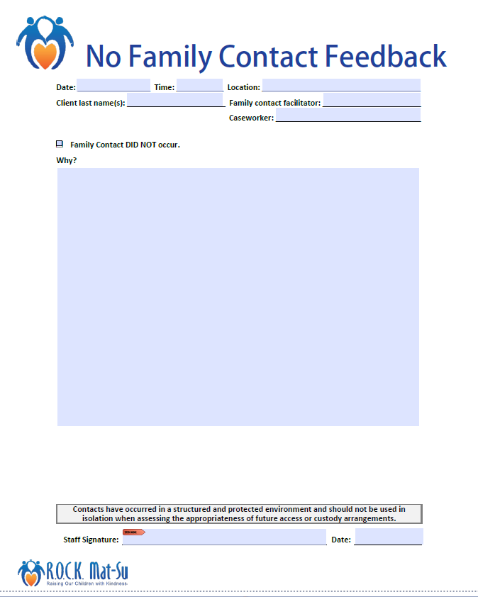 Family Contact Improvements - R.O.C.K. Mat-Su